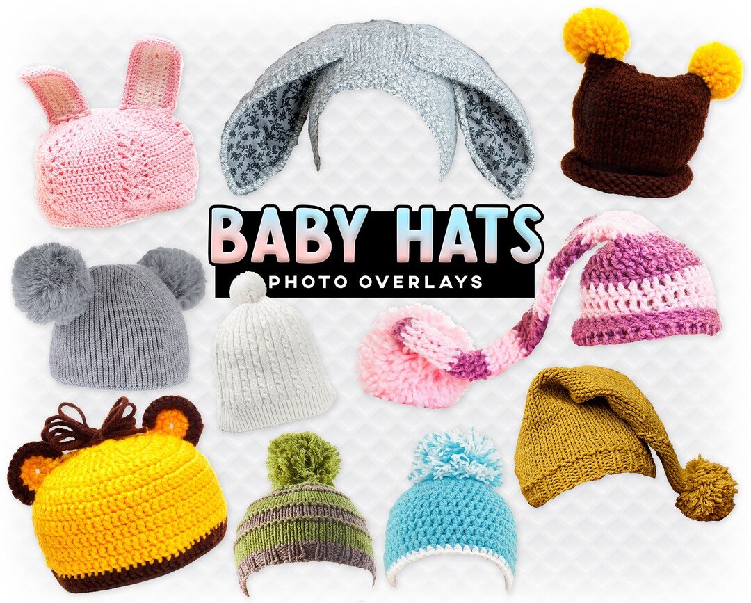 Baby Hats Overlay Photoshop Overlays for Photoshop. Digital ...
