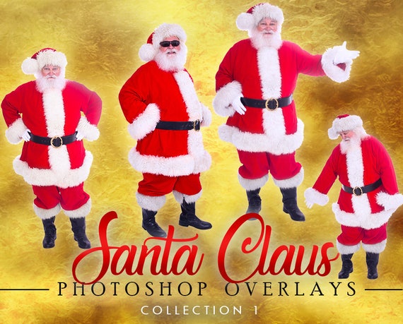 Santa Claus Overlays Collection 1 Beautiful Overlay Holidays | Etsy