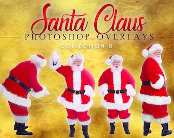 Santa Claus Overlays Collection 4 Christmas Overlay for | Etsy