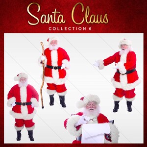 Santa Claus Overlays Collection 6 - Christmas Overlay for Holiday Cards ...