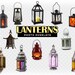 Lanterns Overlay Photoshop Overlays for Photoshop. Digital Scrapbooking ...