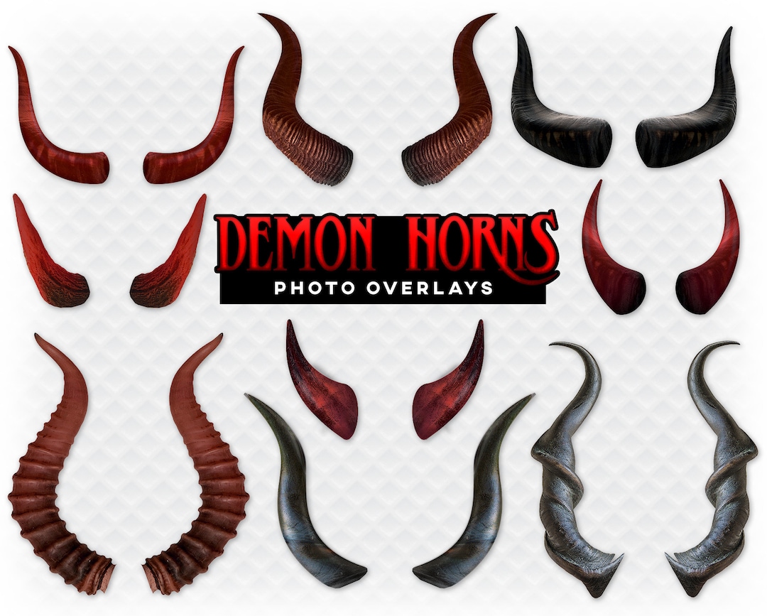 Demon Horns Maleficent Overlay Photoshop Overlays for - Etsy Australia