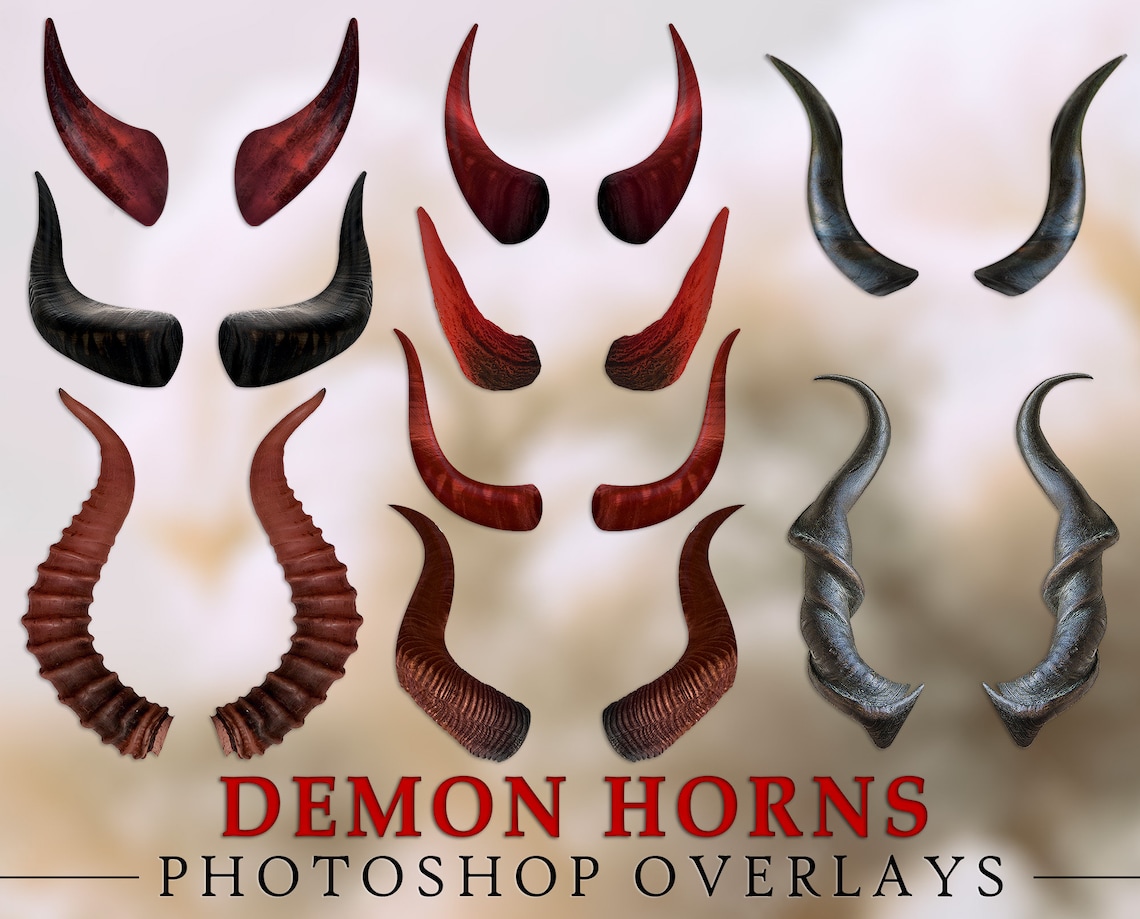 Demon Horns Maleficent Overlay Photoshop Overlays for Photoshop ...