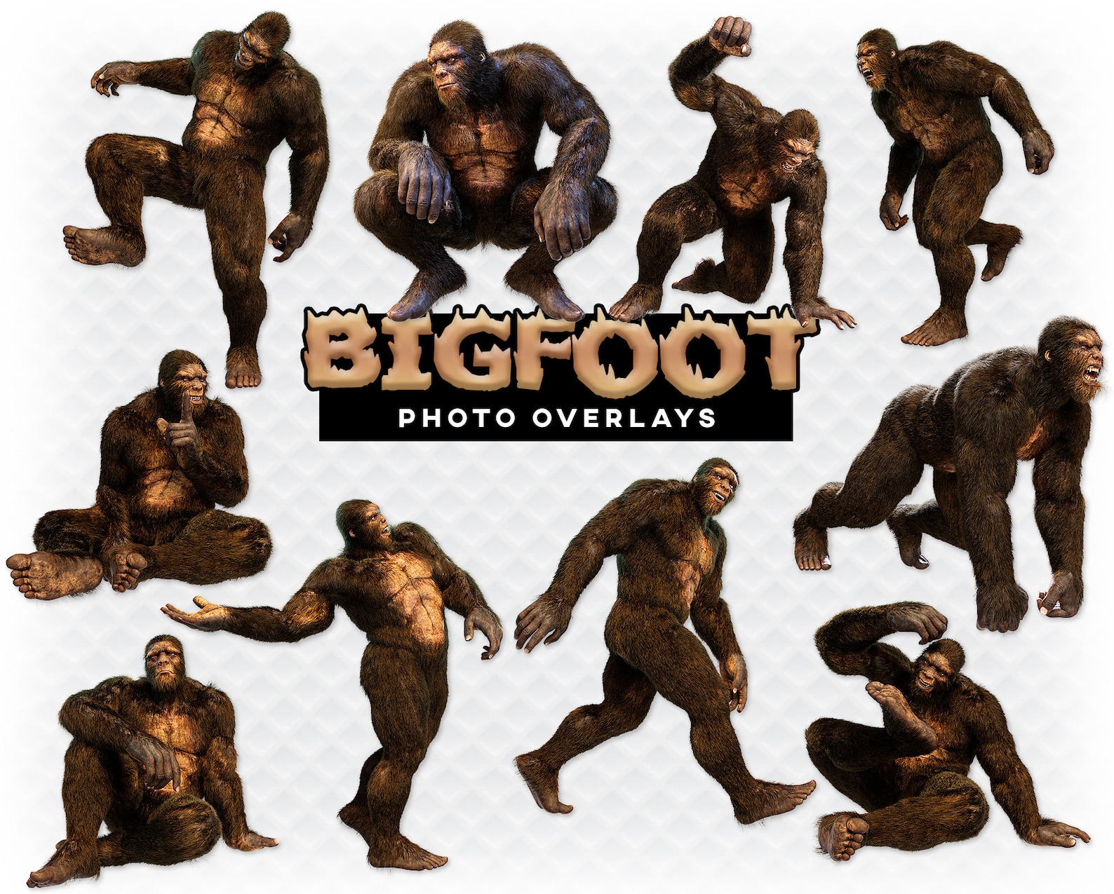 Bigfoot Big Foot Sasquatch Overlay Photoshop Overlays for Photographers ...