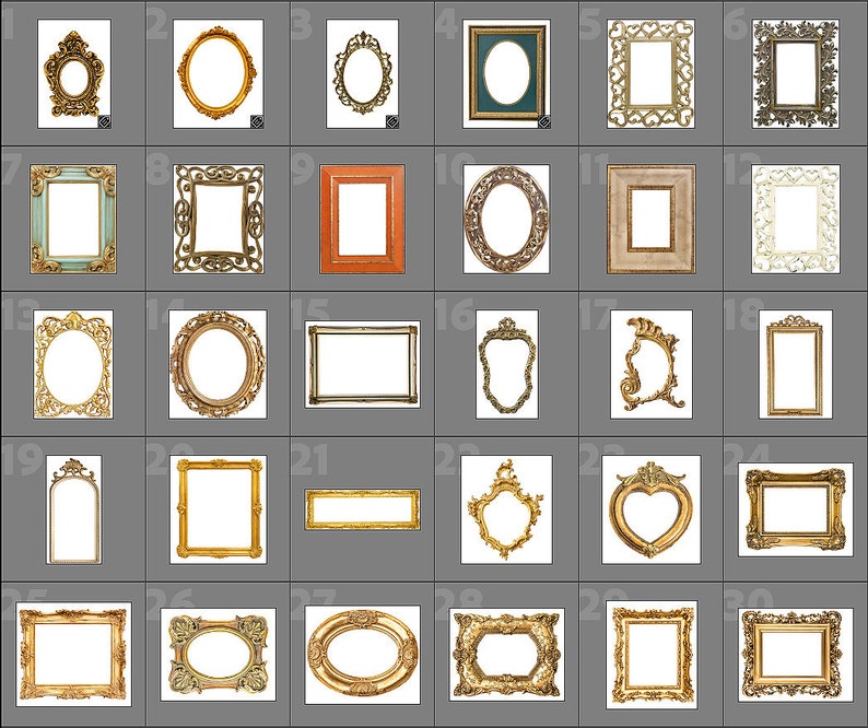 Vintage Frames Photo Frame 30 High Quality Photoshop Photo - Etsy