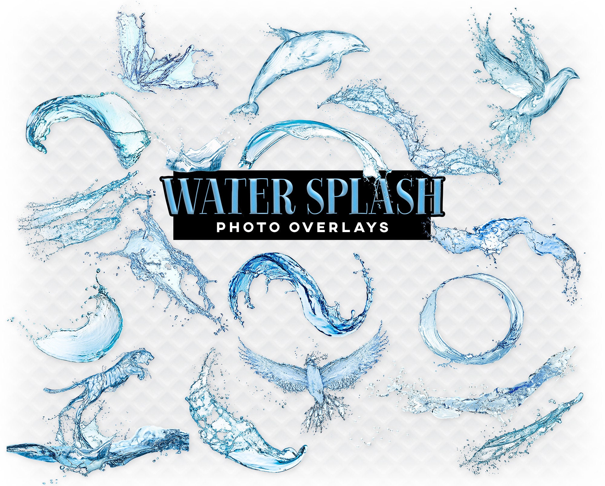 Water Splashing Splashes Overlays for Photoshop. Composite. - Etsy