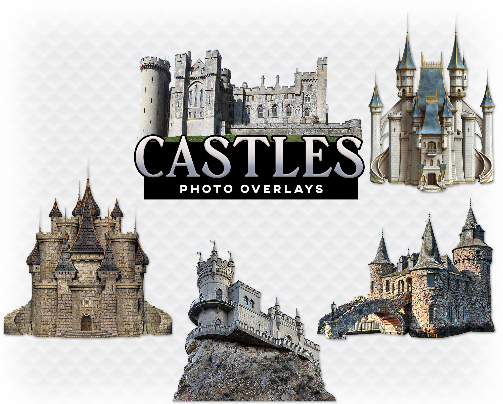 Castles Overlay Photoshop Overlays for Photoshop. Digital - Etsy