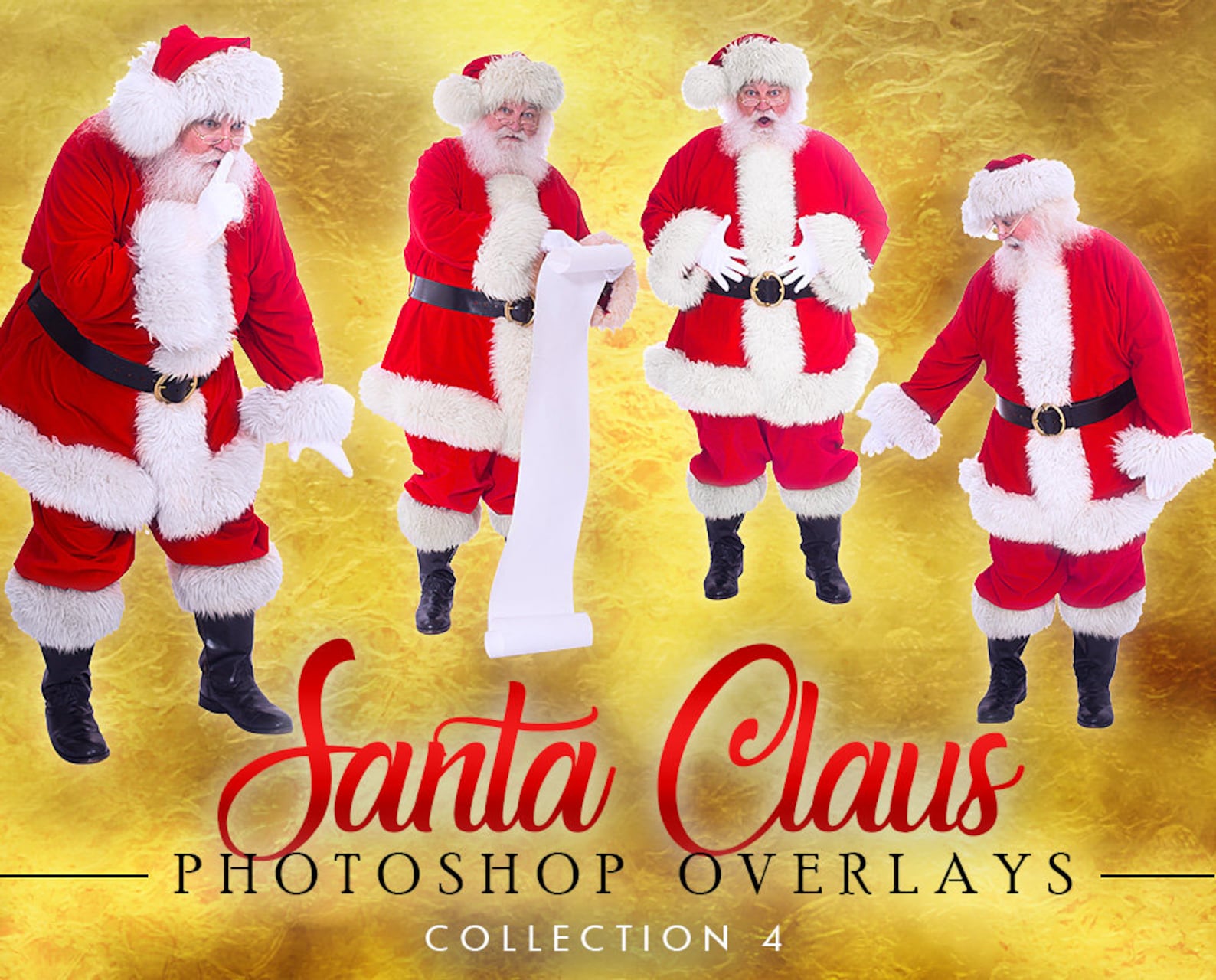Santa Claus Overlays Collection 4 Christmas Overlay for - Etsy