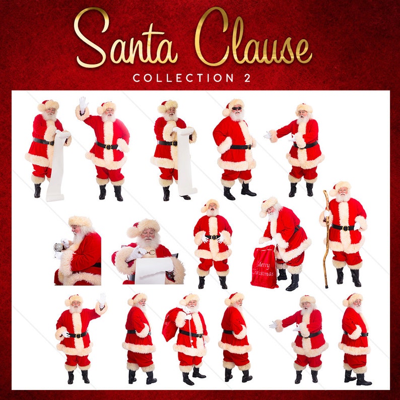 Santa Claus Overlays Collection Package Large 32 High Quality - Etsy