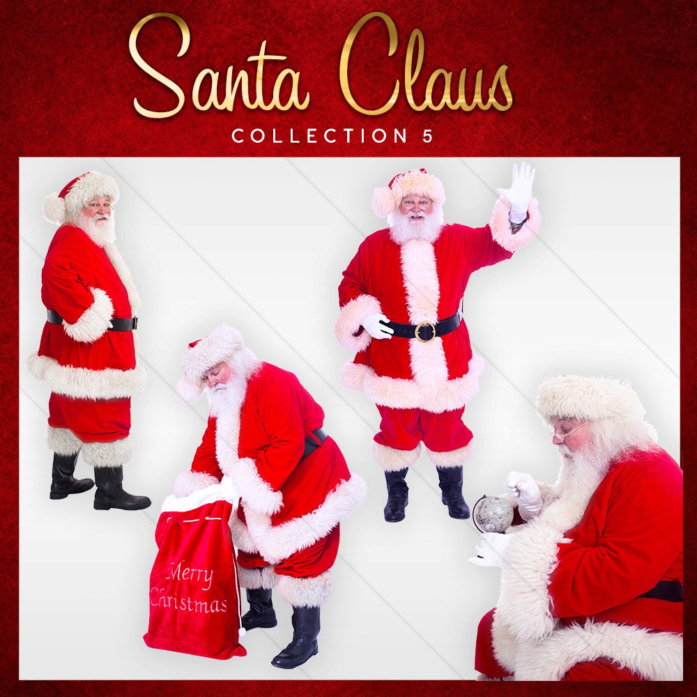 Santa Claus Overlays Collection 5 Christmas Overlay for - Etsy