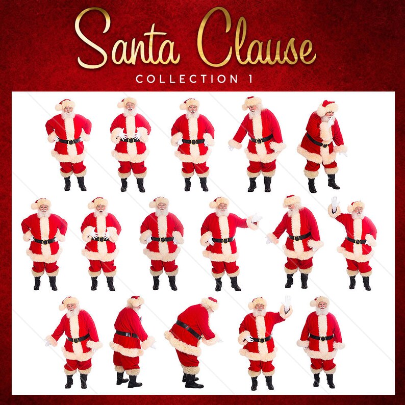 Santa Claus Overlays Collection Package Large 32 High Quality - Etsy