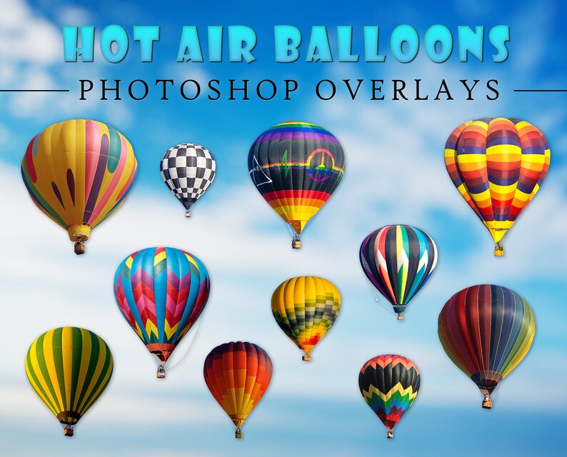 Hot Air Balloons Overlay Photoshop Overlays for Photographers ...