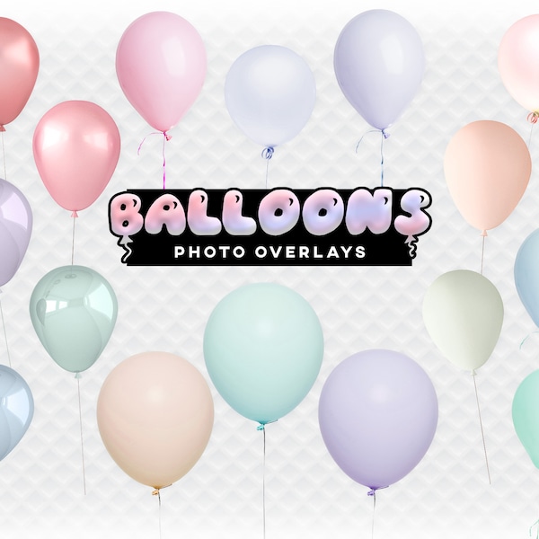Balloon Overlay - Etsy