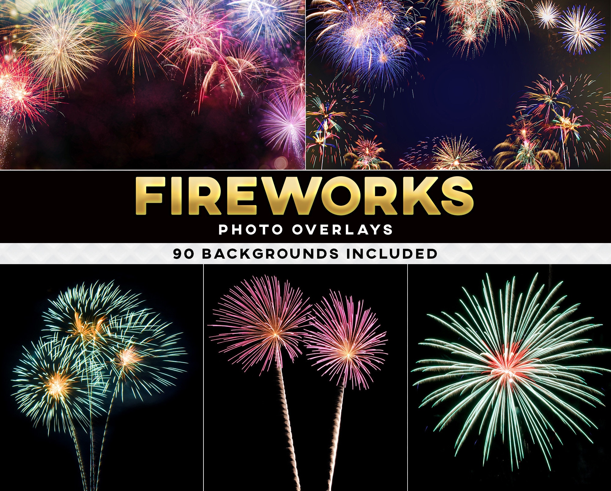 Fireworks Fire Works Background Overlay Photoshop Overlays for | Etsy