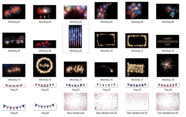 4th of July Background Overlay Frames Photoshop Overlays for - Etsy