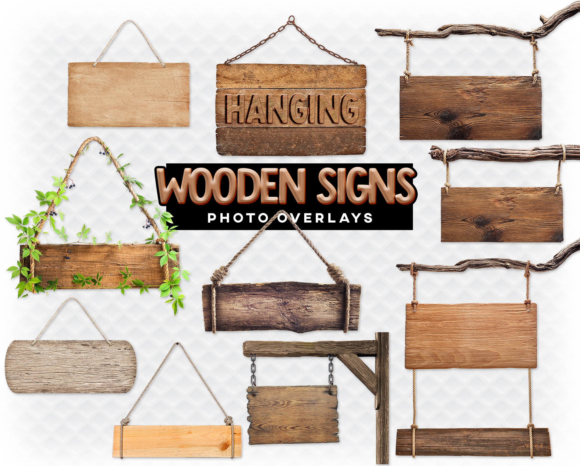 Hanging Wood Sign
