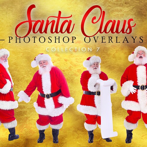 Santa Claus Overlays Collection 4 Christmas Overlay for - Etsy