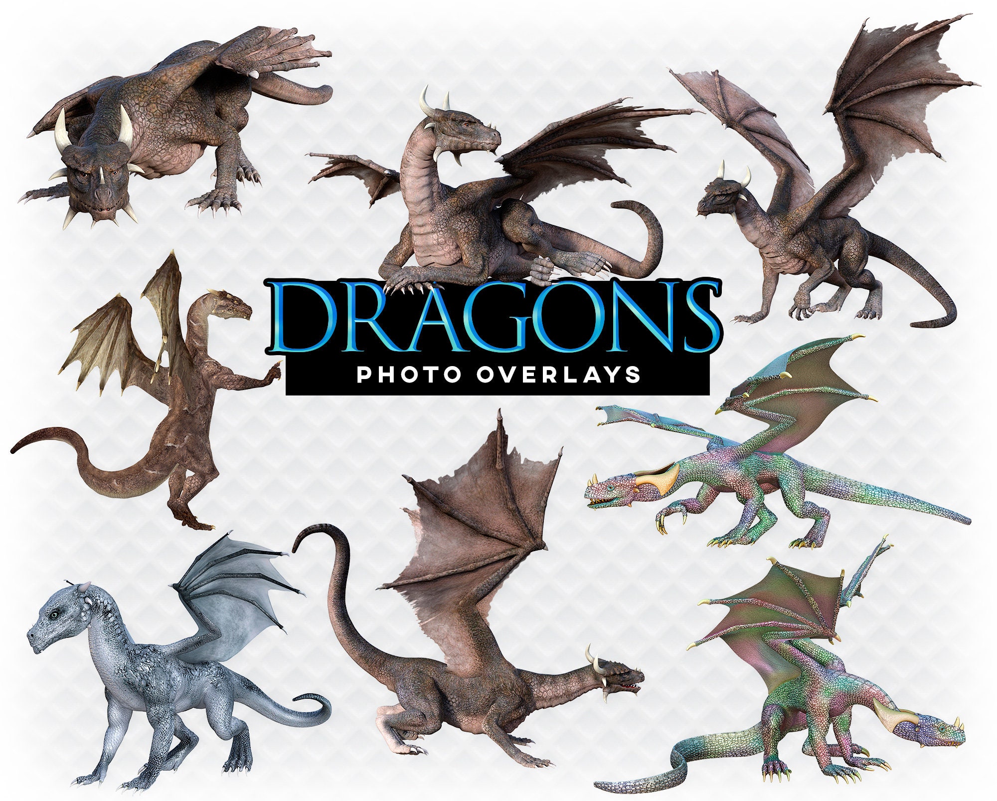 Dragons Overlay Photoshop Overlays for Photographers | Etsy