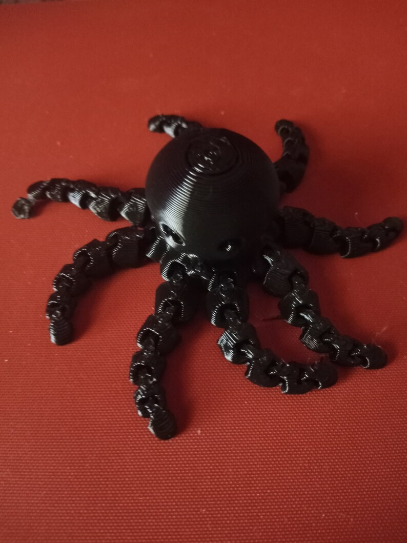 Cute Mini Octopus Flexible 3D Fidget Toy Flexible Articulated Octopus ...