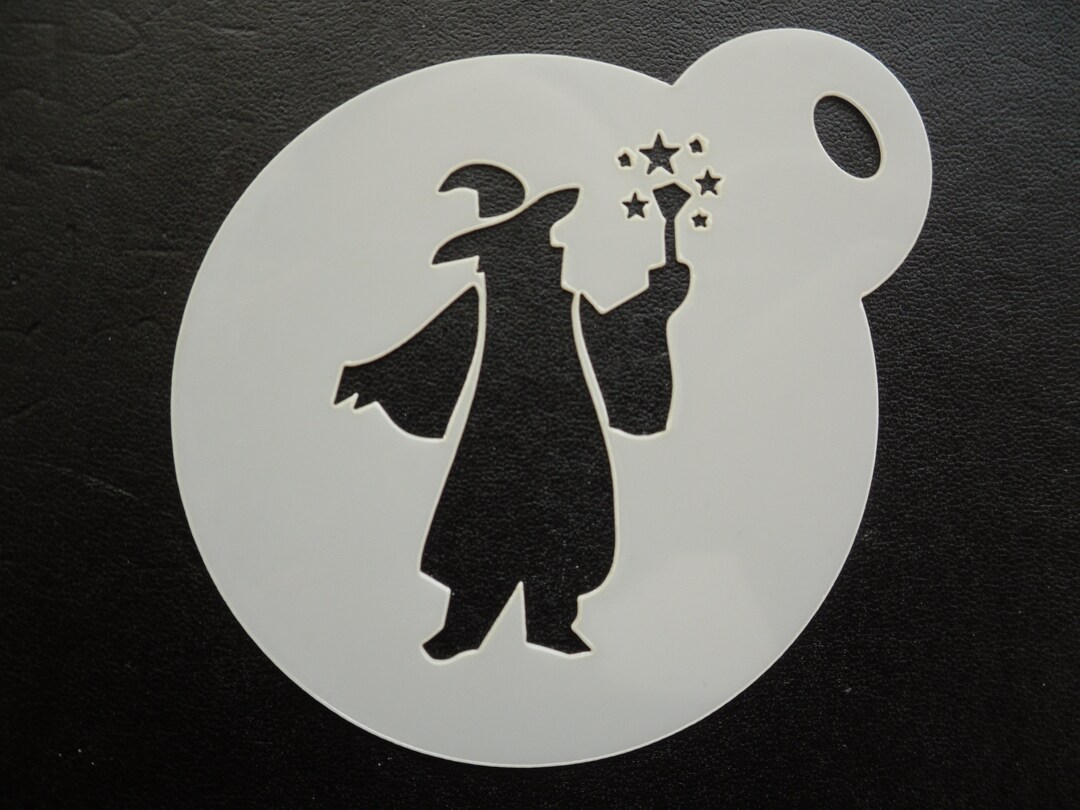 Unique Bespoke New 60mm Wizard Cookie, Craft & Face Painting Stencil - Etsy