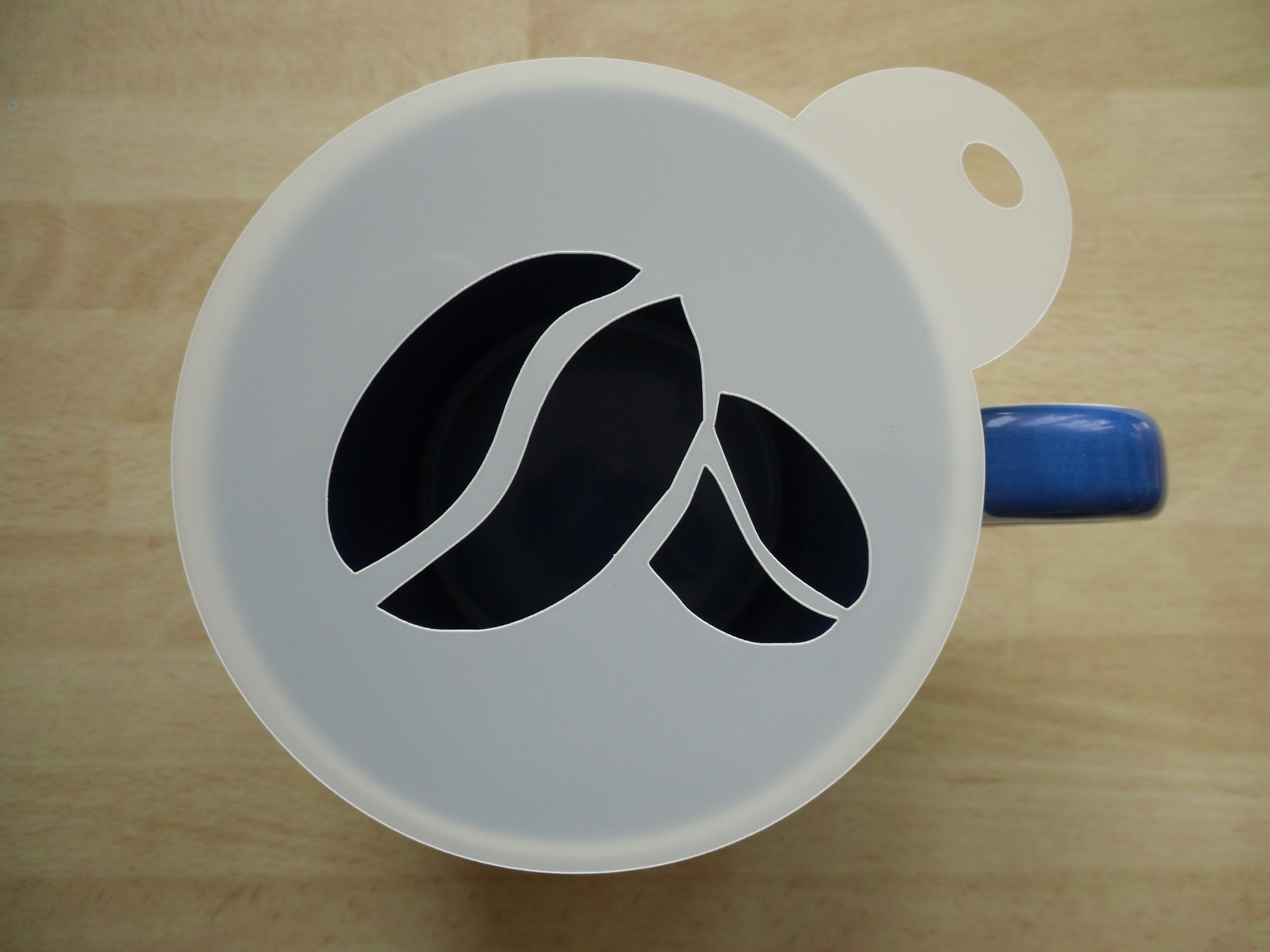 Unique bespoke 100mm coffee beans craft and coffee stencil | Etsy