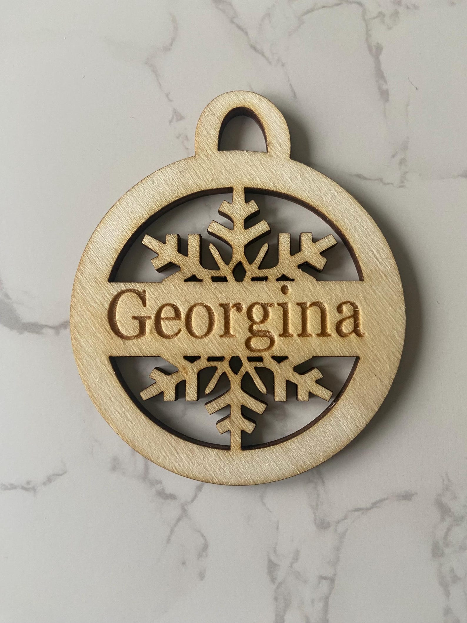 Personalised Snowflake Design Christmas tree Decoration, Christmas ...