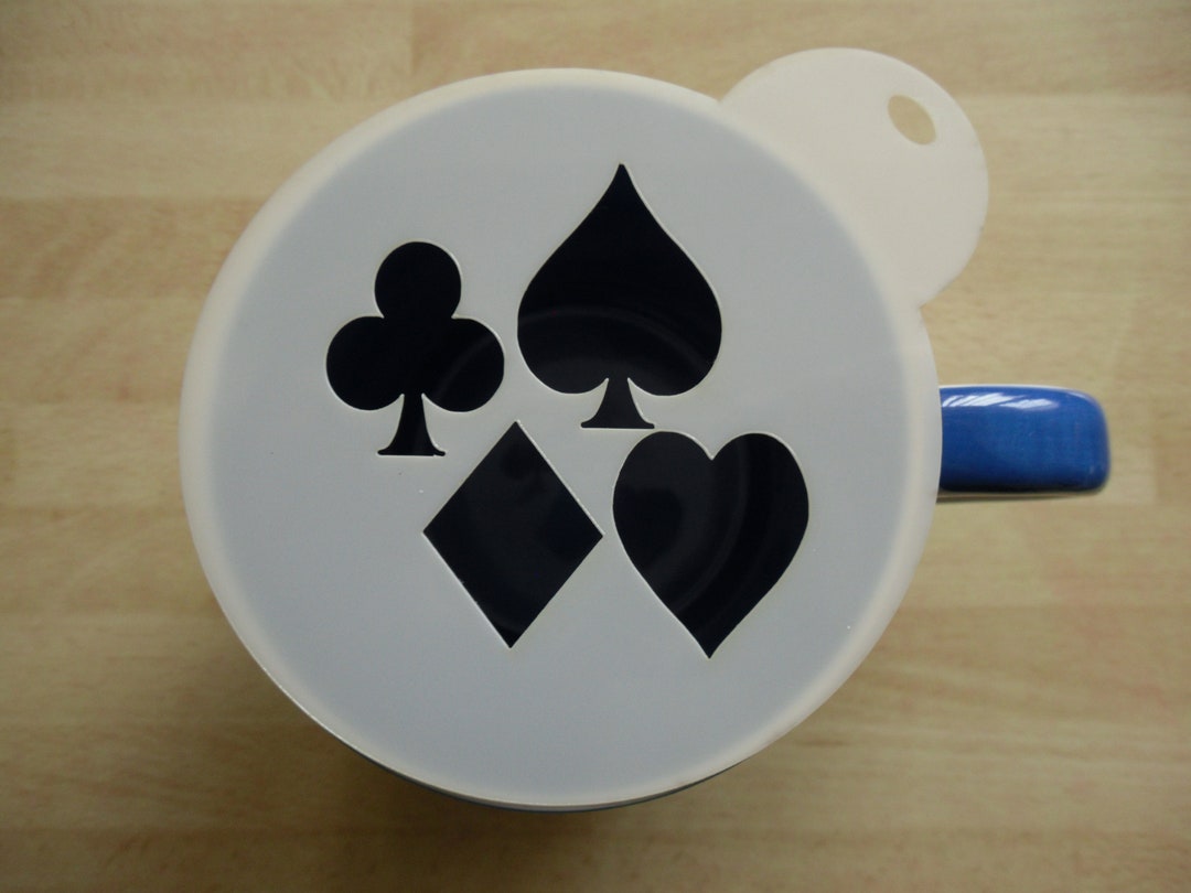 Unique Bespoke New 100mm Playing Cards Craft and Coffee Stencil - Etsy