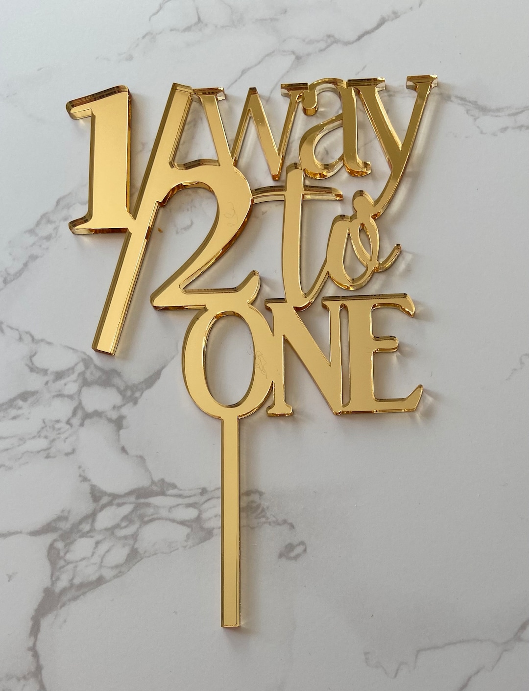 Half Way to One Cake Topper - Etsy