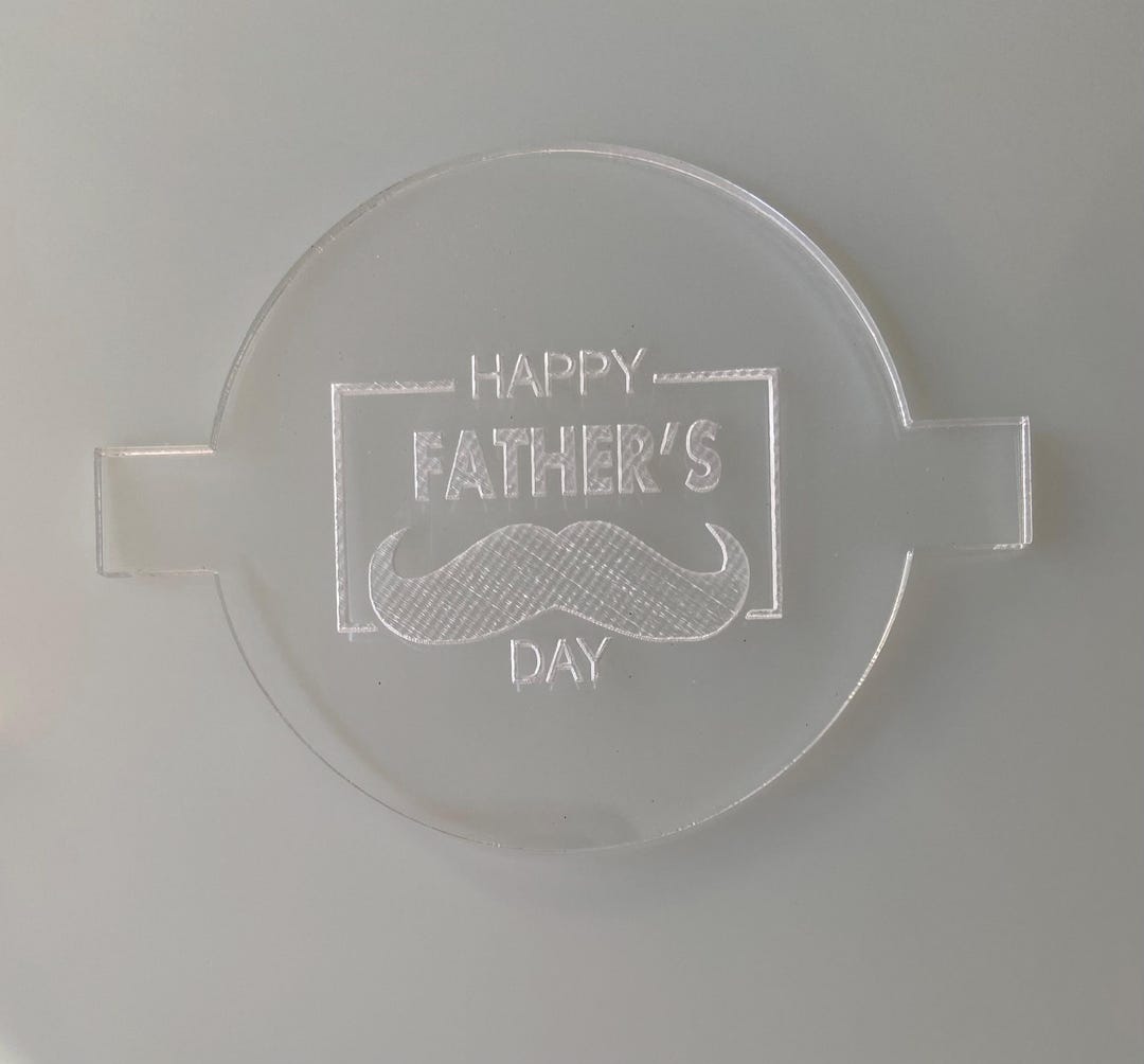Happy Father's Day Moustache Debosser, Fondant Stamp, Cake Decorating ...