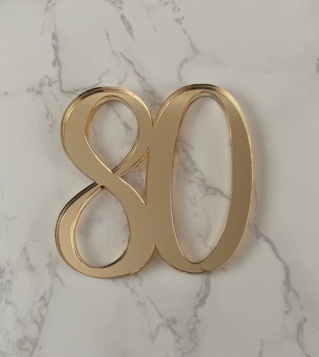 Number 80 Cake Charm, Cake Decorating, 80th Birthday - Etsy