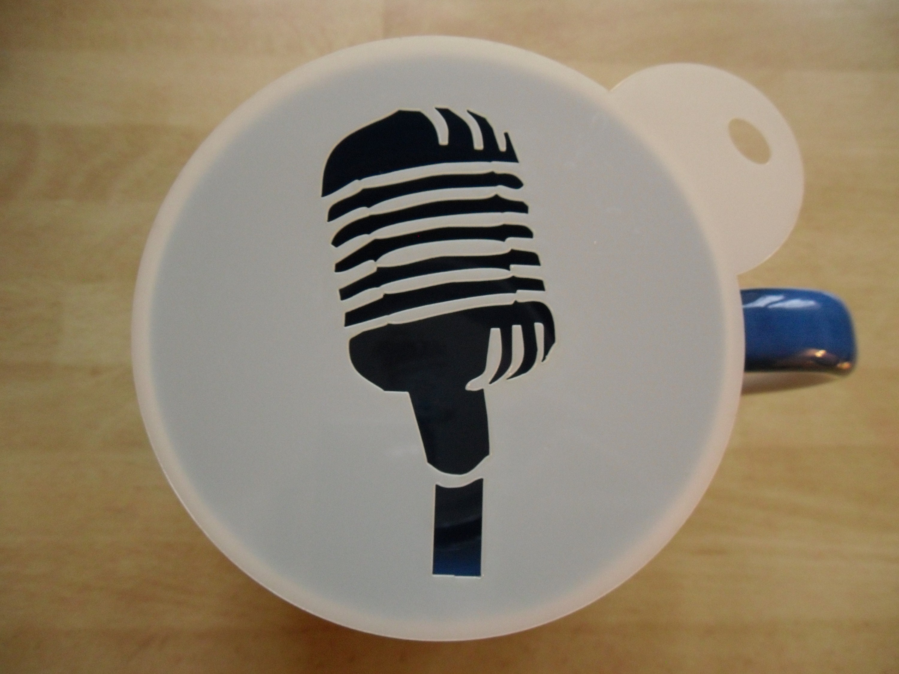 Unique Bespoke New 100mm Microphone Craft and Coffee Stencil - Etsy