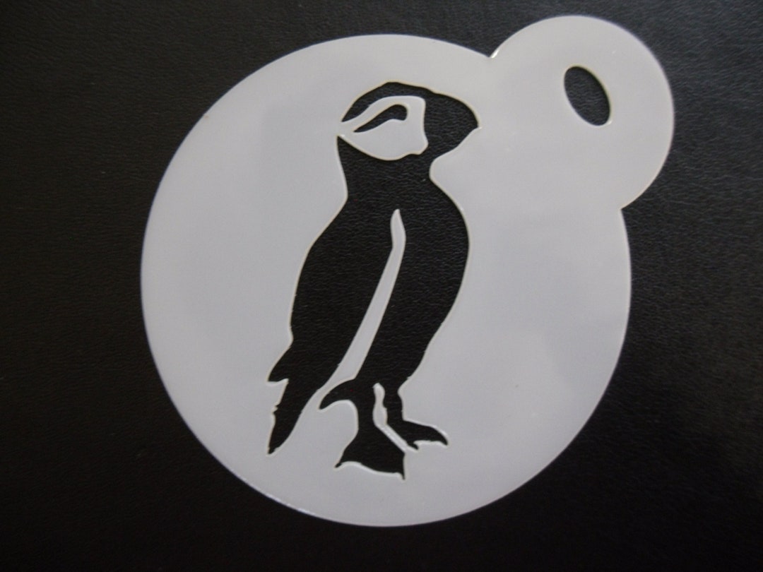 Unique Bespoke New 60mm Puffin Cookie, Craft & Face Painting Stencil - Etsy