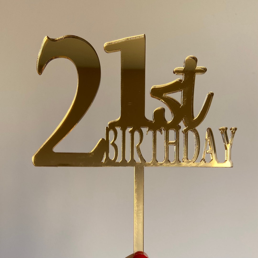 21st Birthday Cake Topper - Etsy