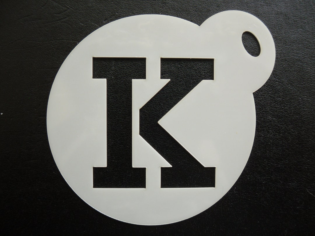 Unique Bespoke New 60mm Letter K Cookie, Craft & Face Painting Stencil ...