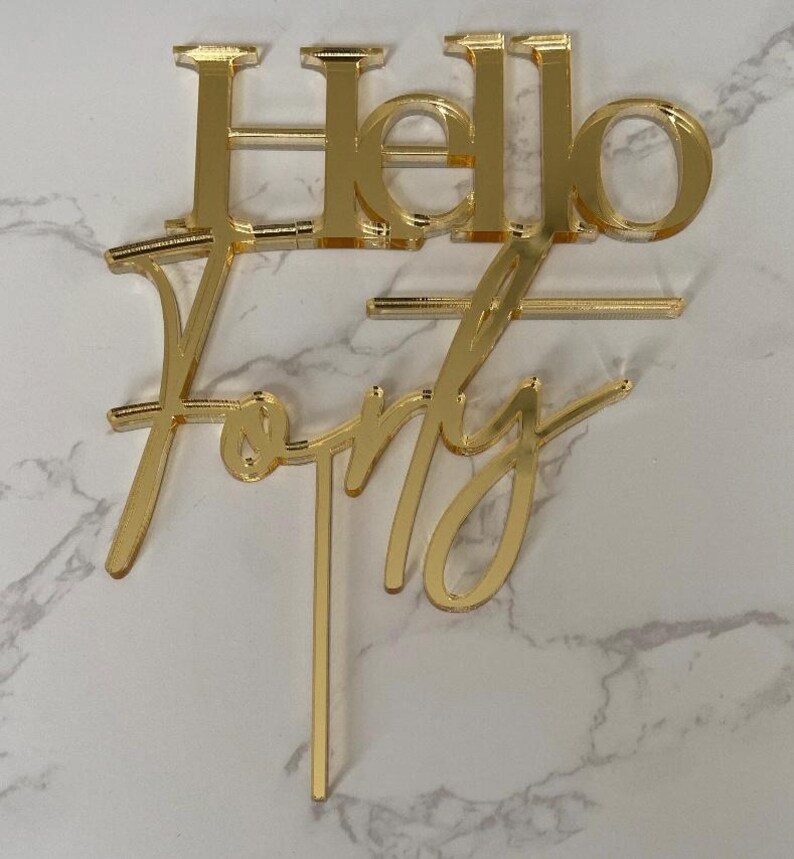 Hello Age Cake Topper, Cake Decoration - Etsy