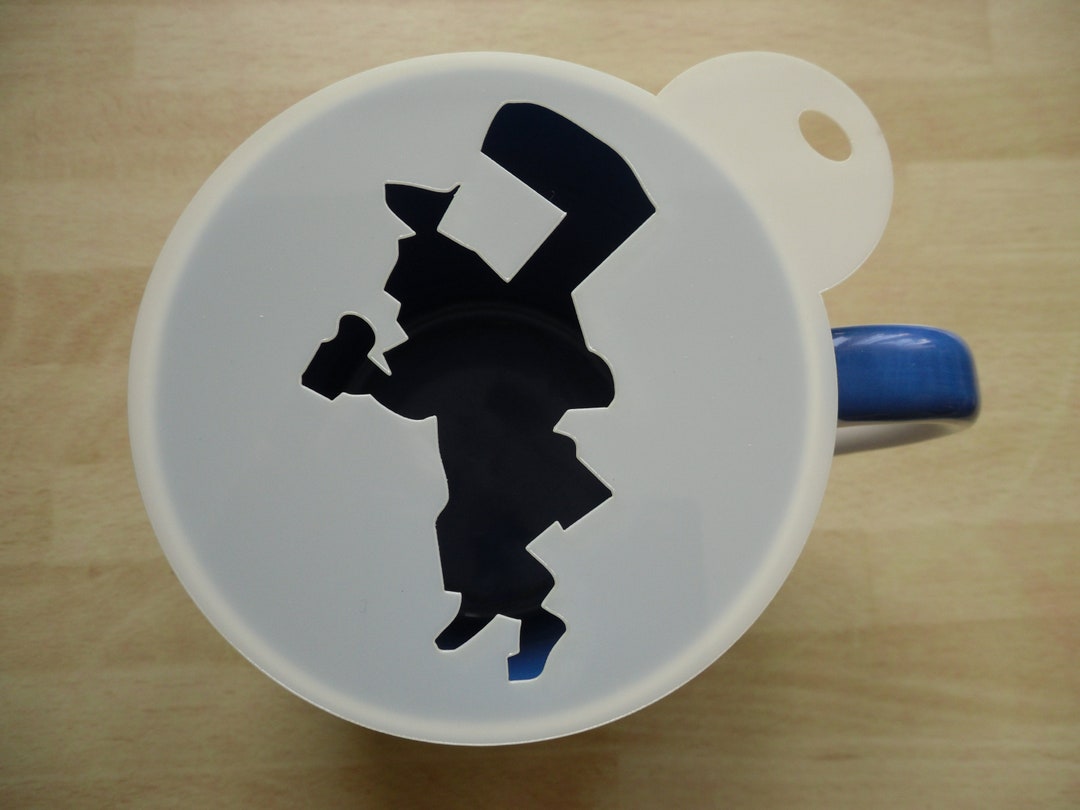 Unique Bespoke New 100mm Mad Hatter Craft and Coffee Stencil - Etsy