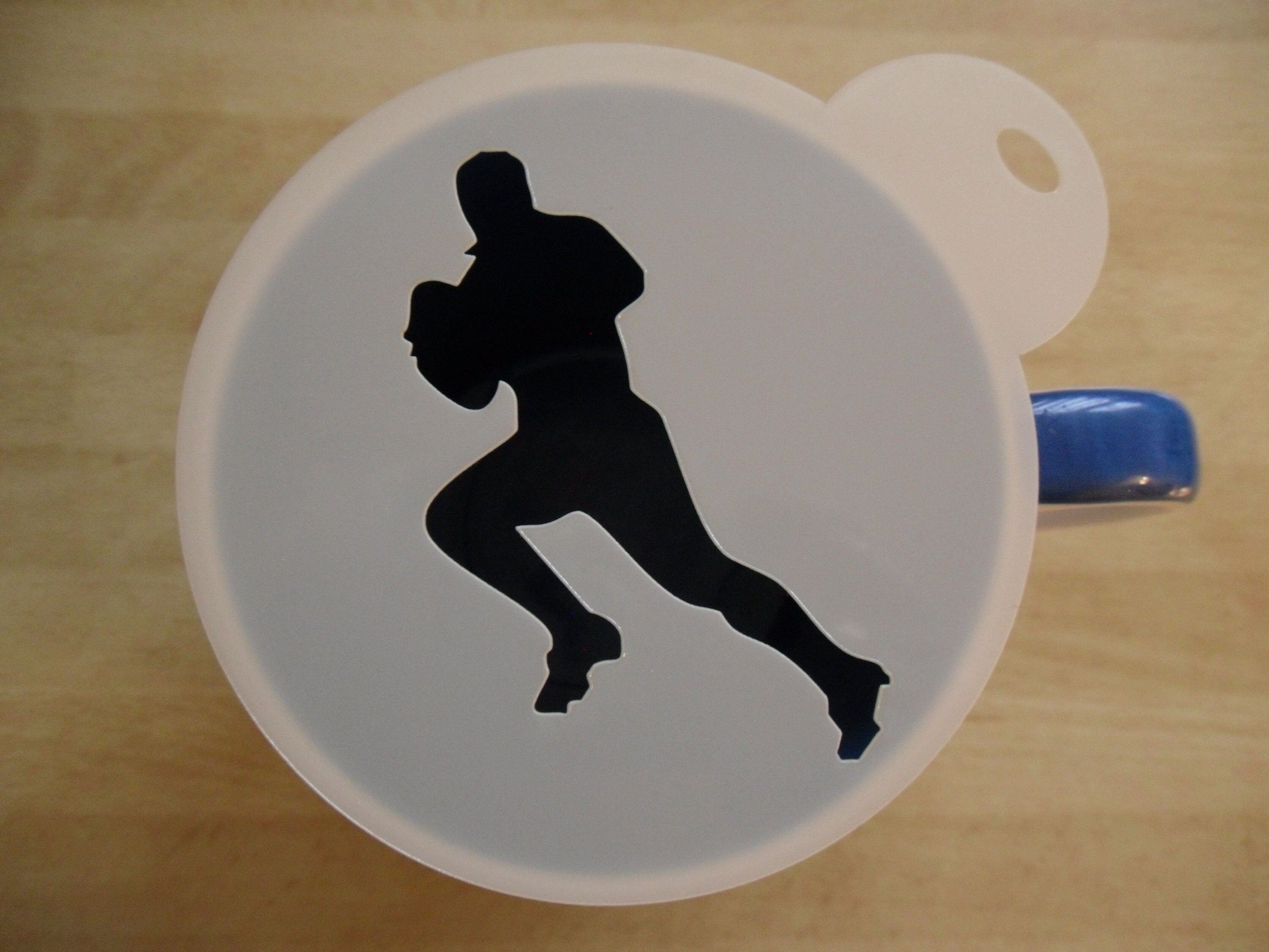 Unique bespoke new 100mm rugby player craft and coffee stencil | Etsy