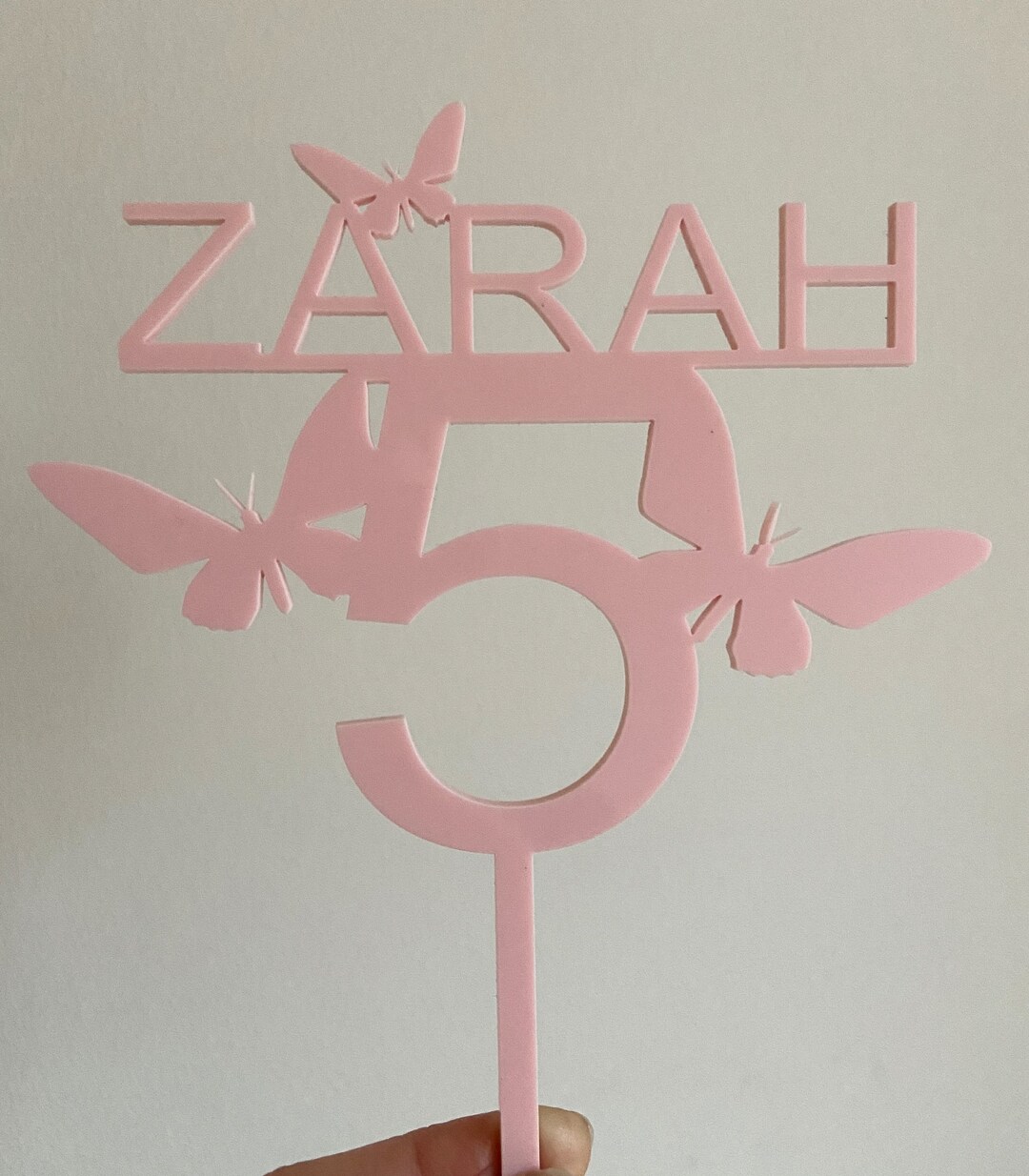 Personalised Butterfly Theme Cake Topper - Etsy