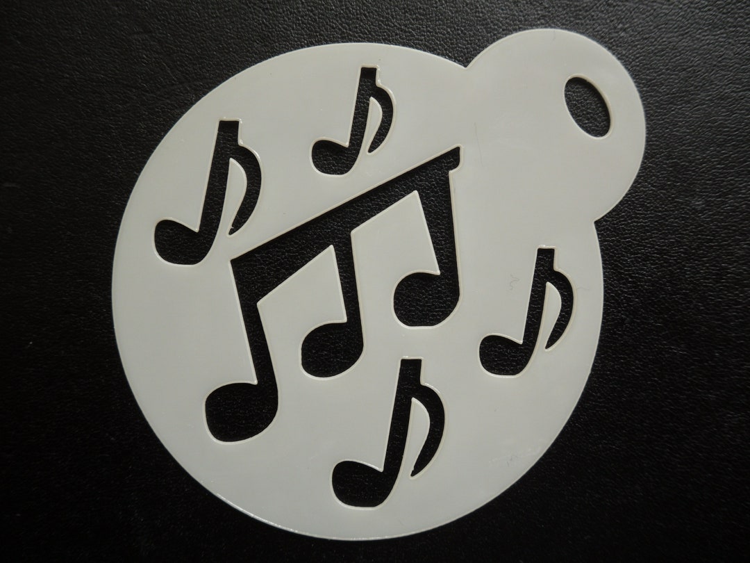 Music Notes Cookie, Craft, Face Painting and Coffee Stencil - Etsy