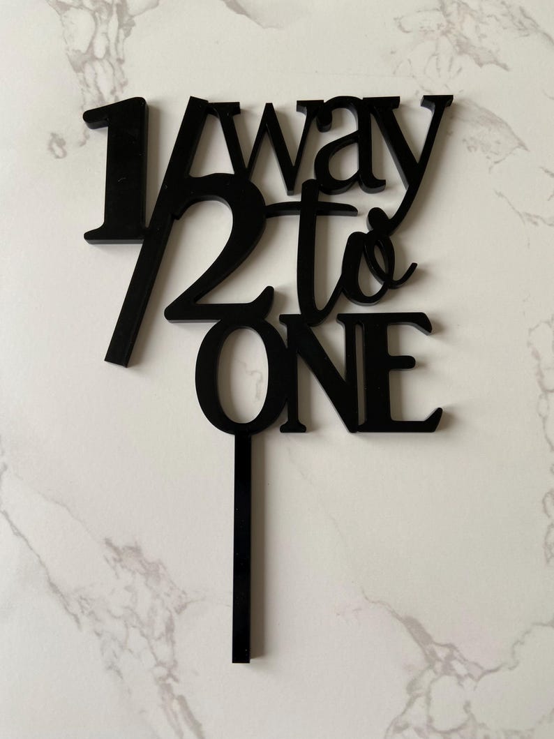 Half Way to One Cake Topper - Etsy
