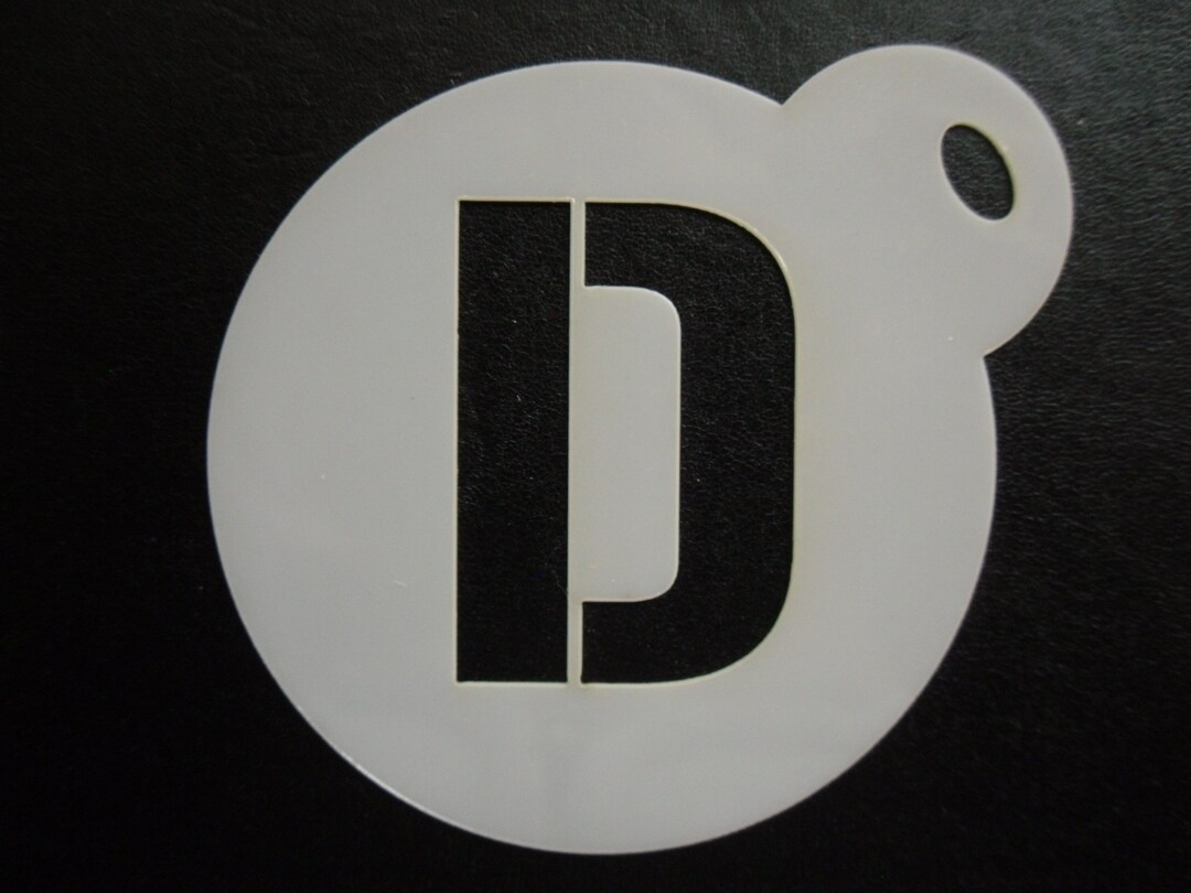 Unique Bespoke New 60mm Letter D Cookie, Craft & Face Painting Stencil ...