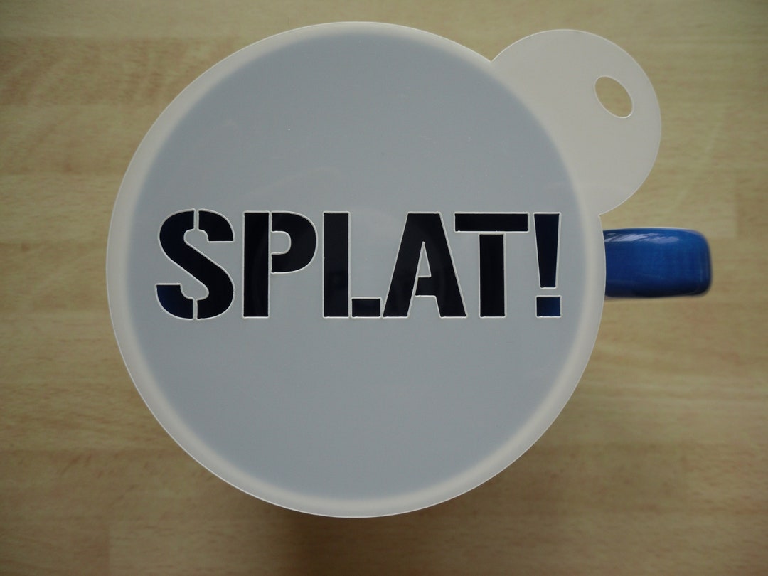 Unique Bespoke New 100mm Splat! Craft and Coffee Stencil - Etsy