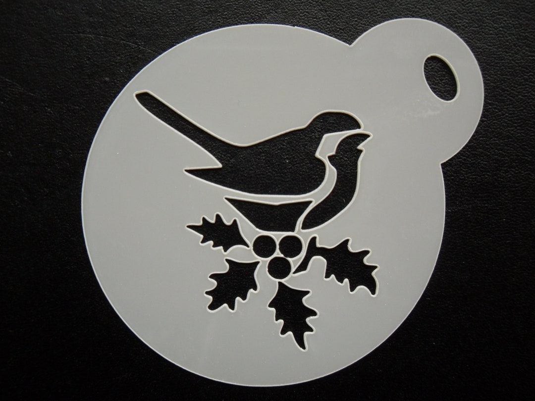 Unique Bespoke New 60mm Robin With Holly Cookie, Craft & Face Painting ...