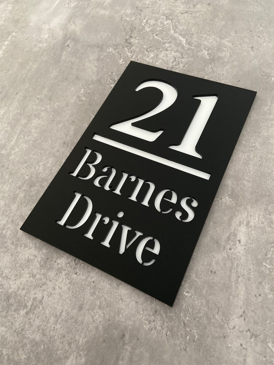 Contemporary Acrylic House Sign - Etsy