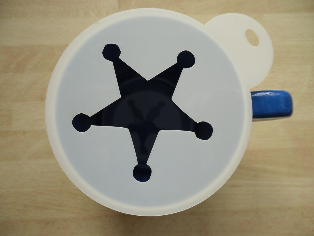 Unique Bespoke New 100mm Sheriffs Badge Craft and Coffee Stencil - Etsy