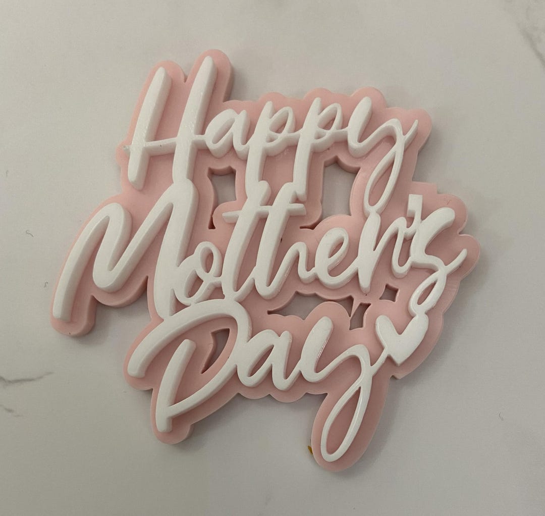 Happy Mother's Day Double Layer Cake Charm, Mother's Day Cake - Etsy