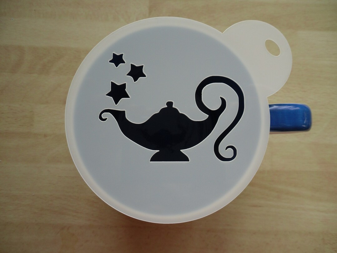 Unique Bespoke New 100mm Genie Lamp Craft and Coffee Stencil - Etsy