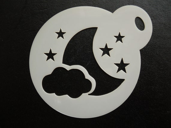 Mond Schablone Mond Und Sterne Symbol Design Vorlage Vektor | Premium