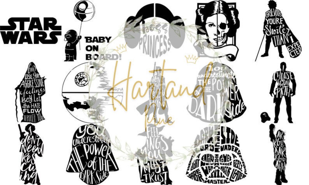 Ultimate Star Wars SVG Bundle: 2500 Files Including Darth Vader ...