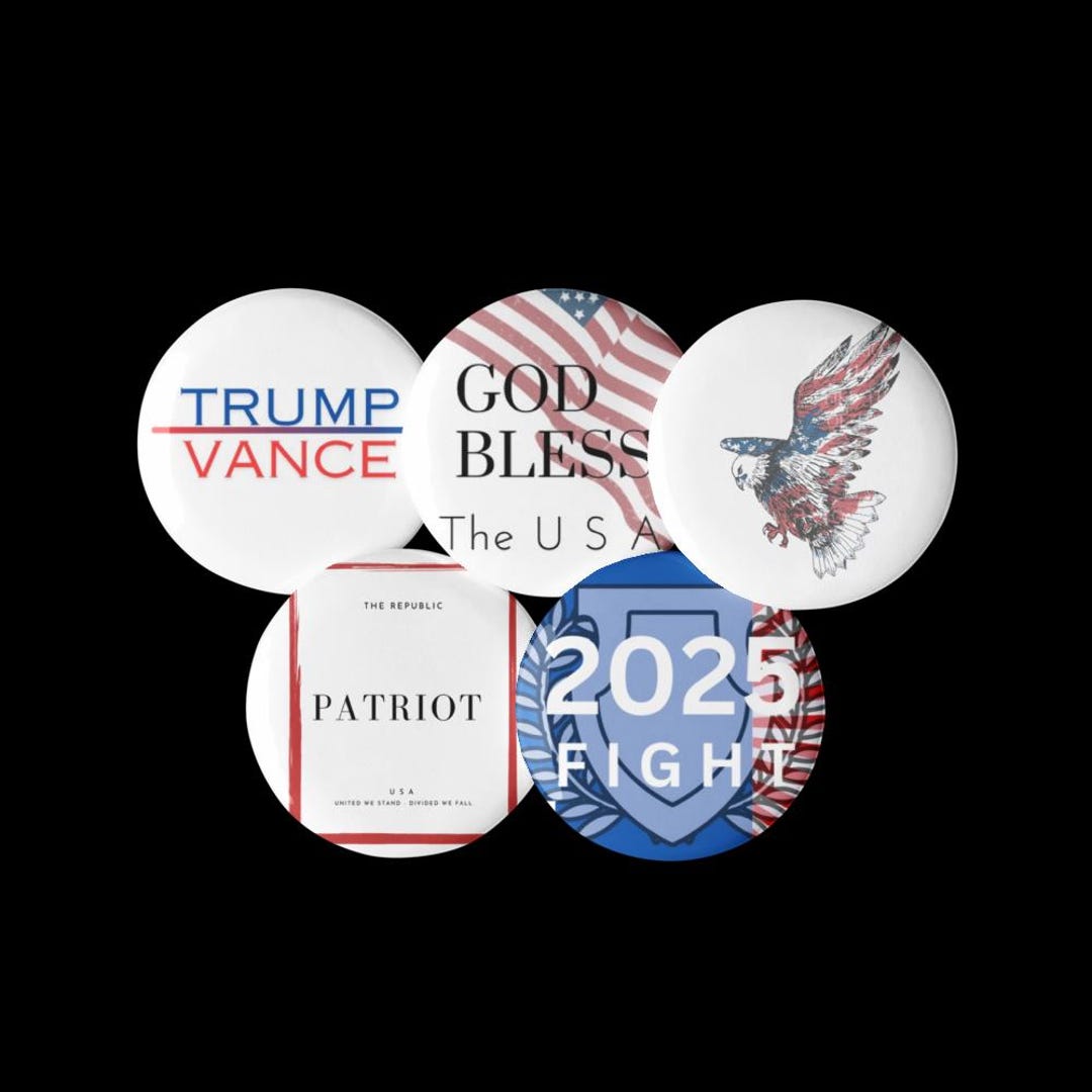 Trump Patriot Fight Set of Pin Buttons - Etsy